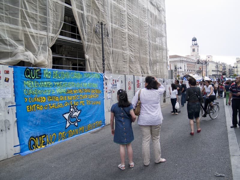 Protests in Madrid during the Spanish Revolution Editorial Photography ...