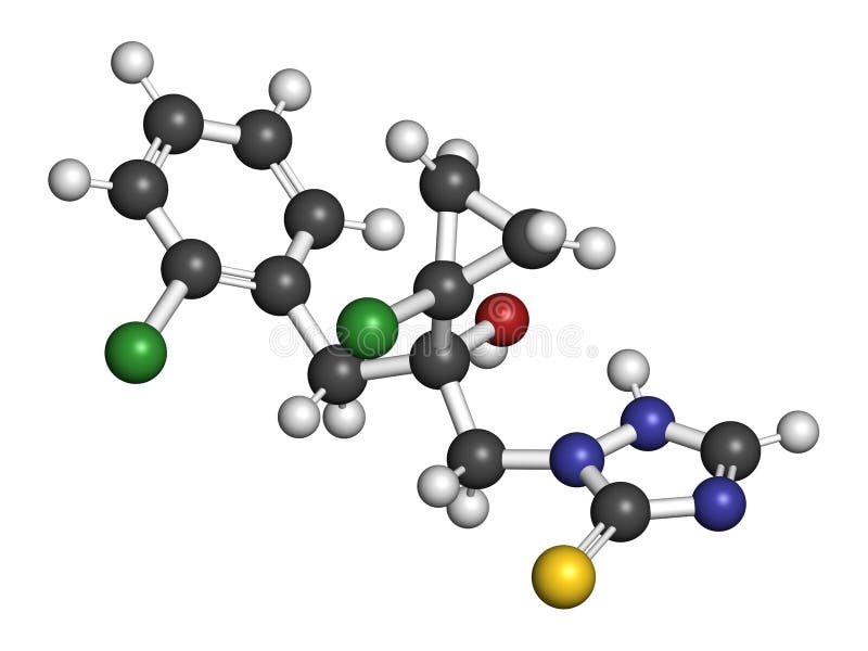 Prothioconazole Fungicide Molecule. Skeletal Formula Stock Illustration ...