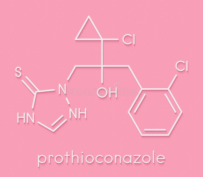 Prothioconazole Fungicide Molecule. Skeletal Formula Stock Illustration ...