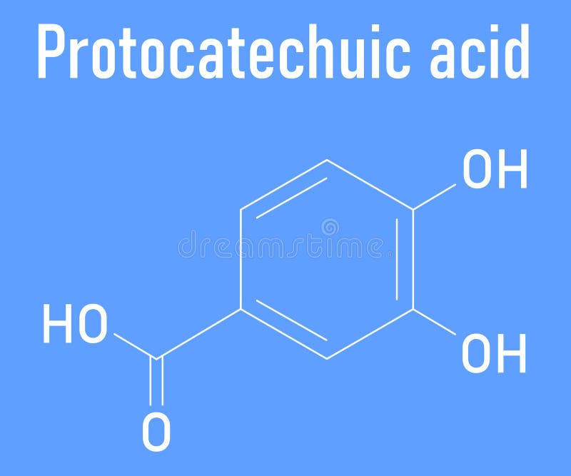 Protocatechuic Acid, PCA Molecule. it is 3,4-dihydroxybenzoic, Phenolic ...