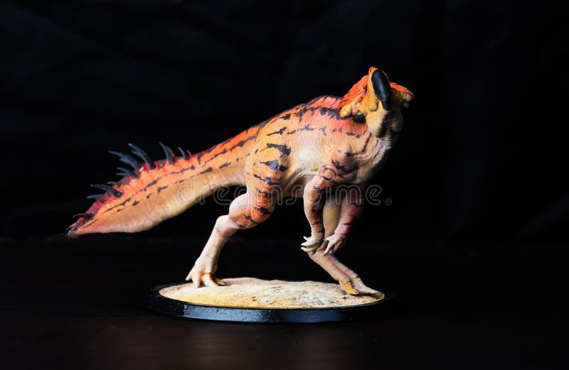 Protoceratops , Dinosaur on Black Background Stock Photo - Image of ...