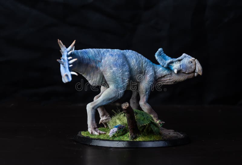 Protoceratops , Dinosaur on Black Background Stock Photo - Image of ...