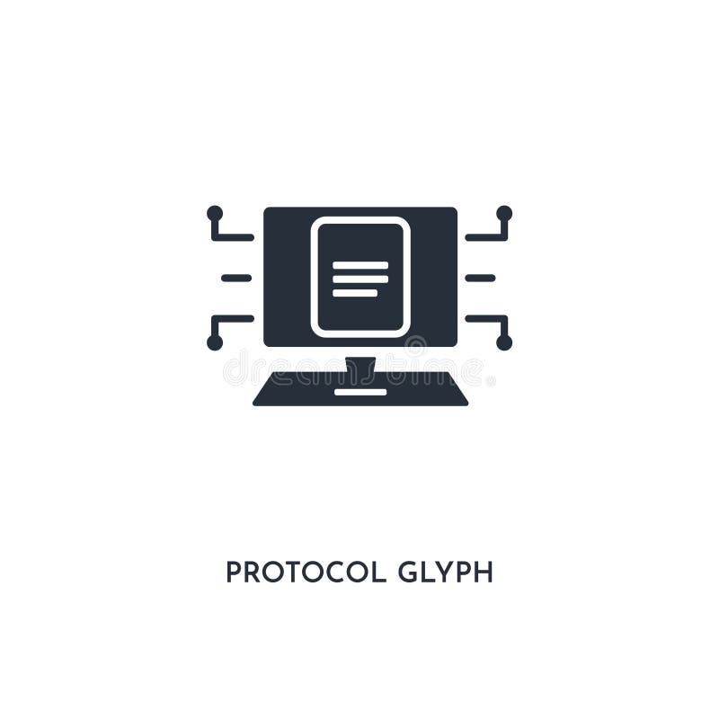 Protocol Glyph Icon. Simple Element Illustration. Isolated Trendy ...