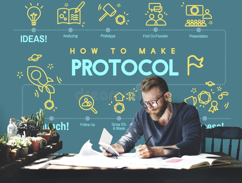 Protocol Networking Data Proper Protection Safety Concept Stock Photo ...