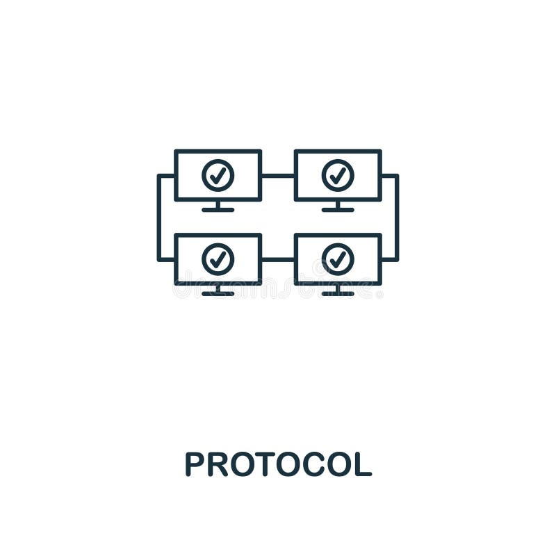 Protocol Outline Icon Thin Line Style Design From Blockchain Icons
