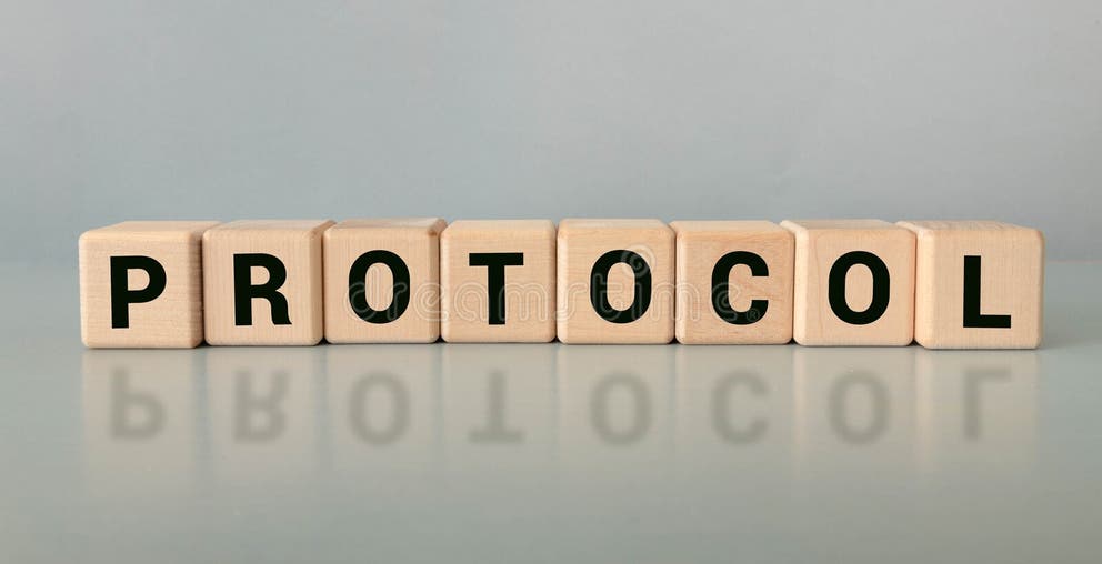 PROTOCOL Word Made with Building Blocks. Stock Photo - Image of ...