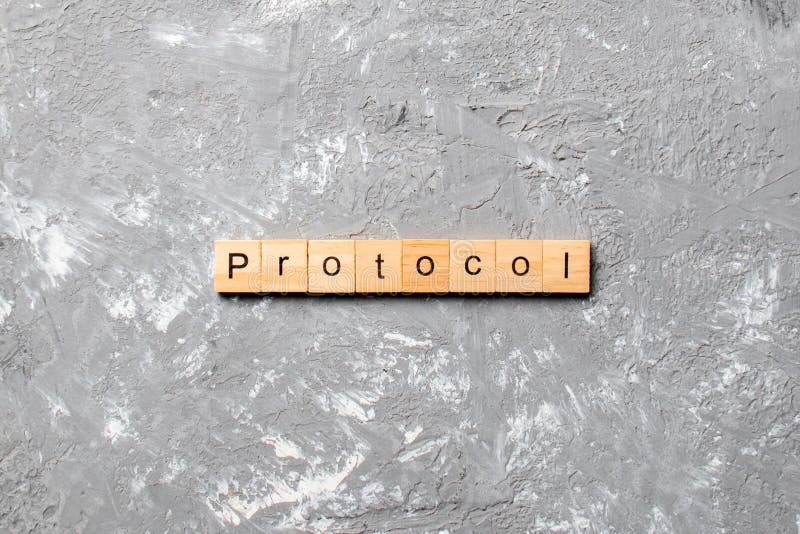 PROTOCOL Word Made with Wooden Blocks Concept Stock Photo - Image of ...