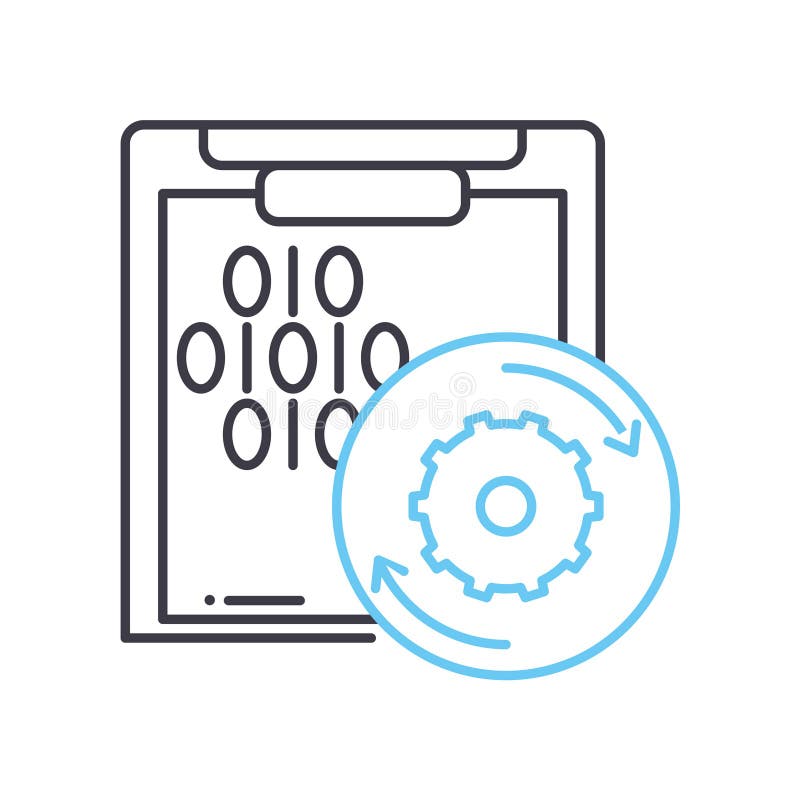 Protocols Line Icon, Outline Symbol, Vector Illustration, Concept Sign ...