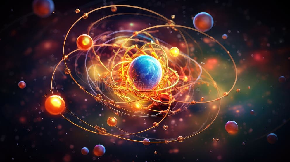 Proton atom illustration stock illustration. Illustration of proton ...