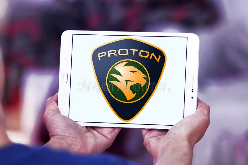 Proton car logo editorial stock photo. Image of motors - 95694223