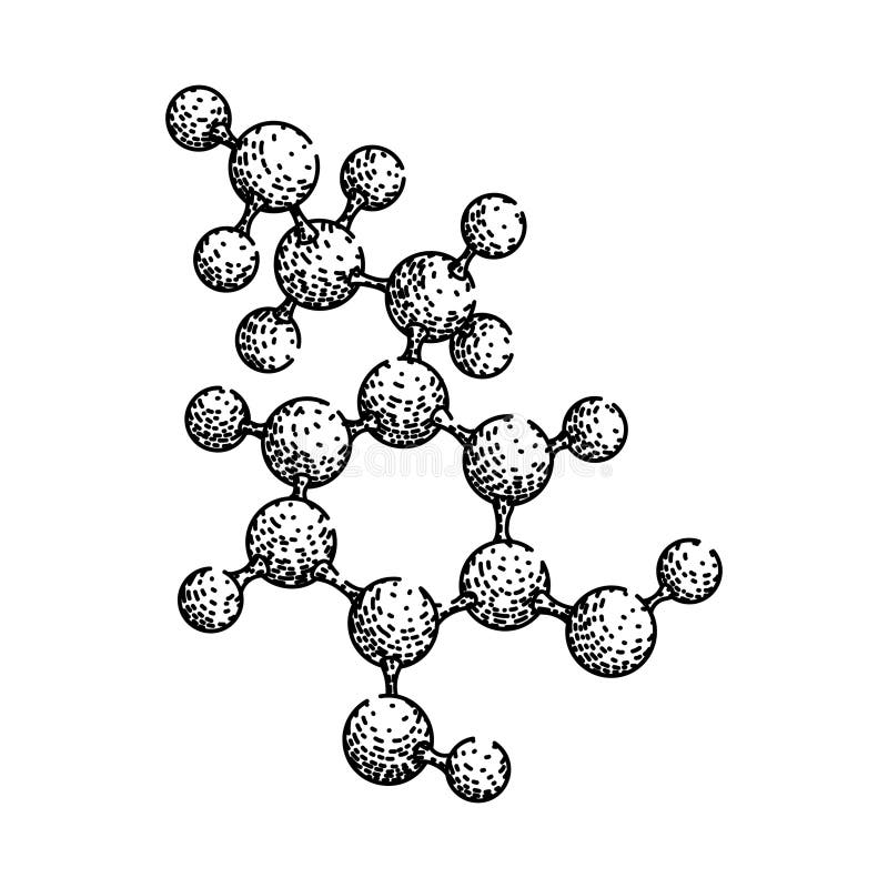 Proton Molecule Atom Sketch Hand Drawn Vector Stock Vector ...