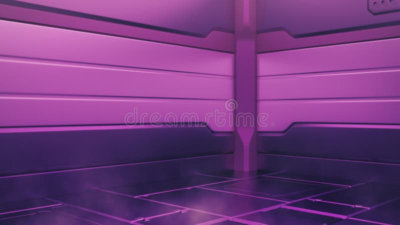 Proton Purple Interior with Empty Stage. Modern Future Background ...
