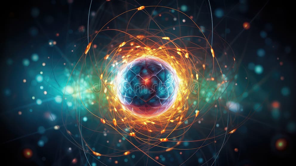 Protons atom structure stock illustration. Illustration of structure ...