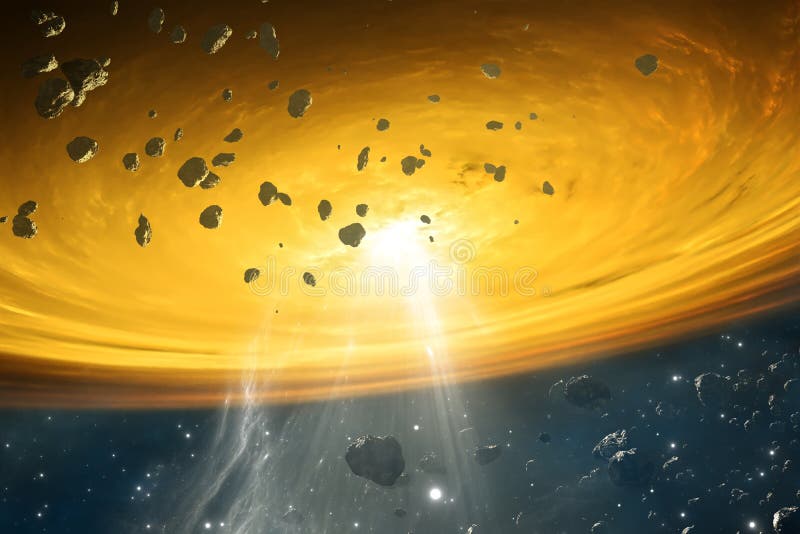 Protoplanetary Disk of Gas and Dust, Orbiting a Newly Formed Star Stock ...