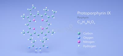 Protoporphyrin Ix Molecule, Molecular Structures, Porphyrin, 3d Model ...