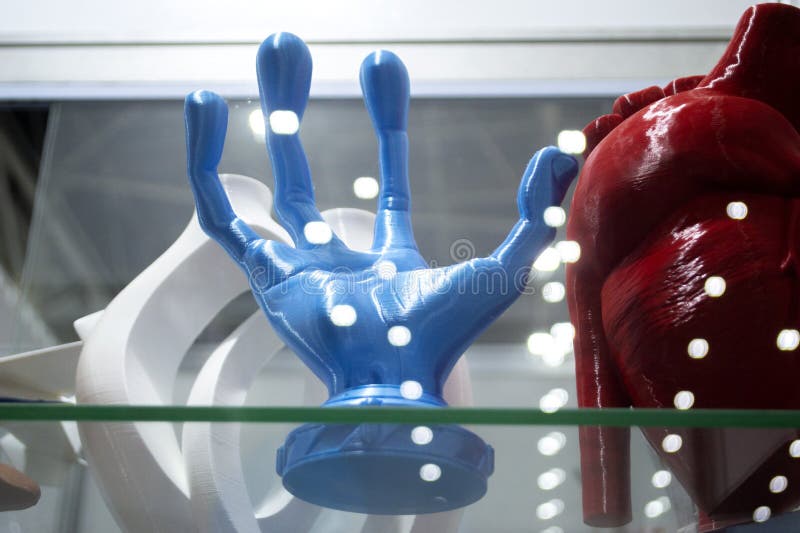 Prototype Art Object 3D Printed Melted White Color Close-up Model ...