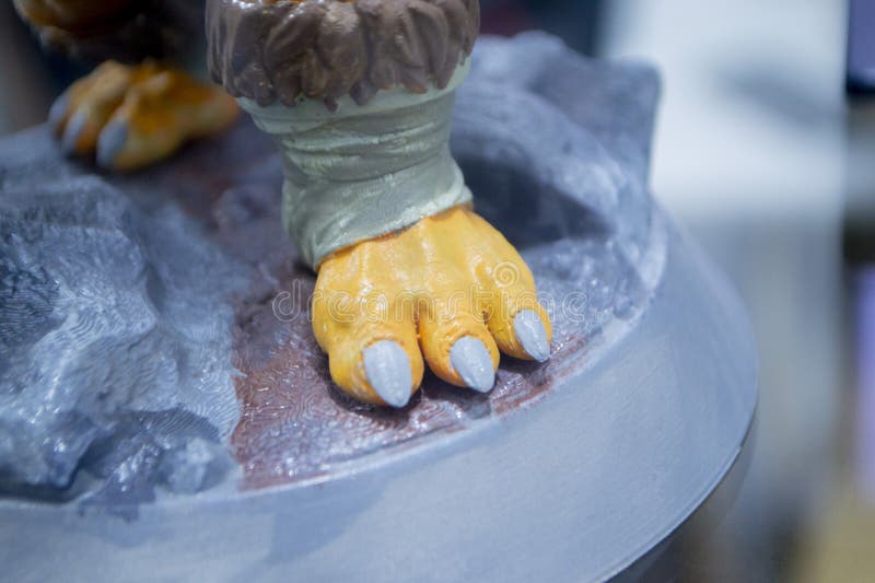 Prototype Art Object 3D Printed Melted Plastic Model Paw Created 3D ...