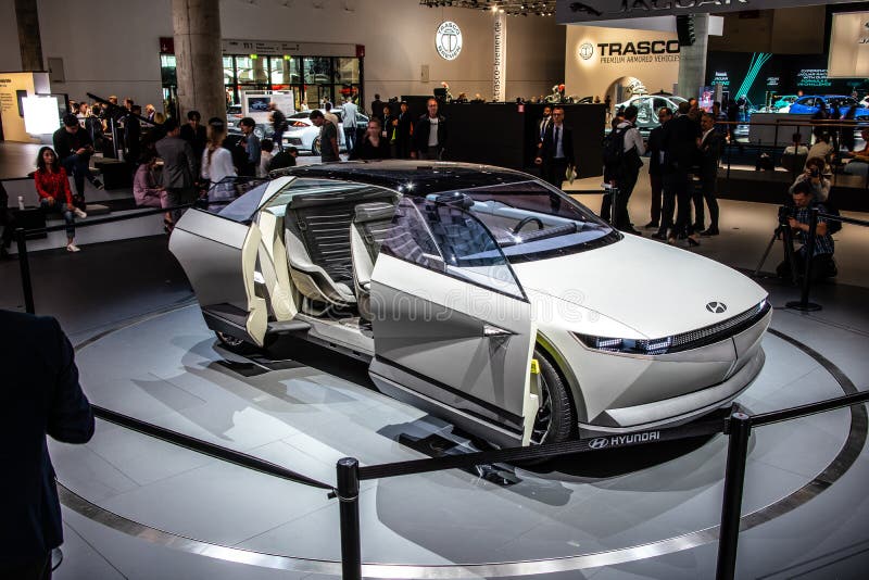 Prototype Car Hyundai 45 EV Electric SUV Concept Car with Retro ... Prototype Car Hyundai 45 EV Electric SUV Concept Car with Retro ...