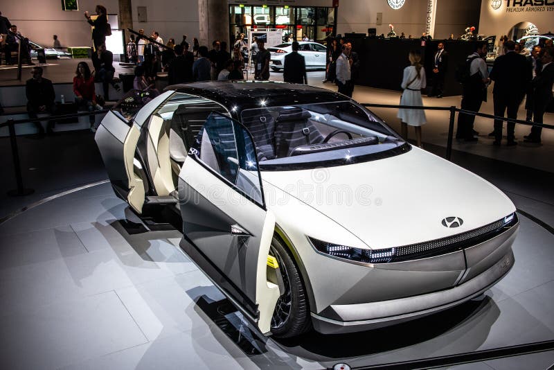 Prototype Car Hyundai 45 EV Electric SUV Concept Car with Retro ... Prototype Car Hyundai 45 EV Electric SUV Concept Car with Retro ...