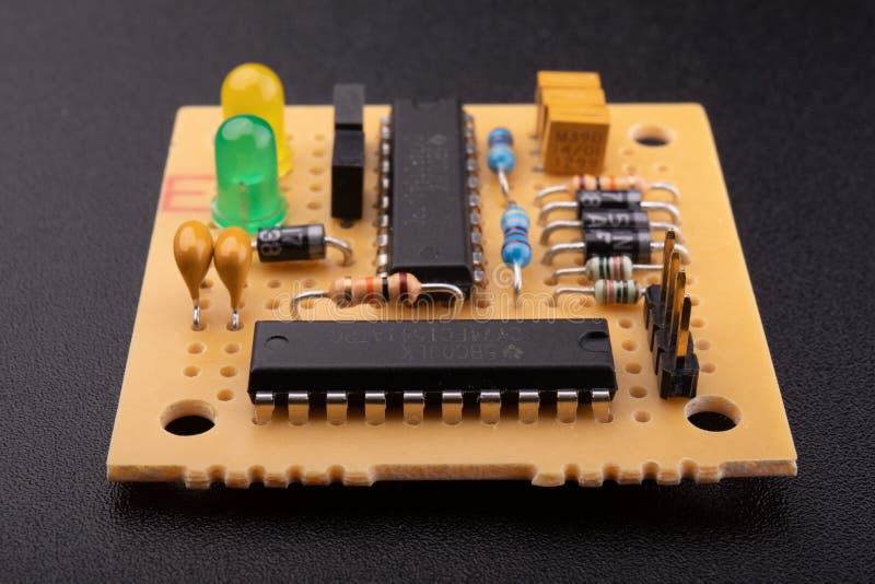 Prototype Circuit Card through Hole Stock Image - Image of card, hole ...