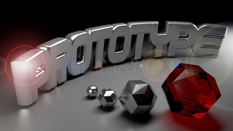 Prototype Concept Image - 3D Rendering Stock Illustration ...