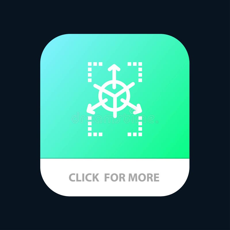 Prototype Grid Database Chart Mobile App Button Android And Ios Line Version Stock Vector