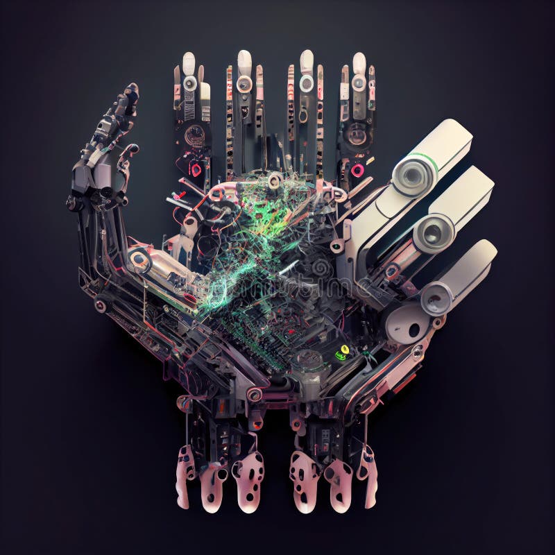 Prototype of a Hand. Generative Ai Art Stock Illustration ...