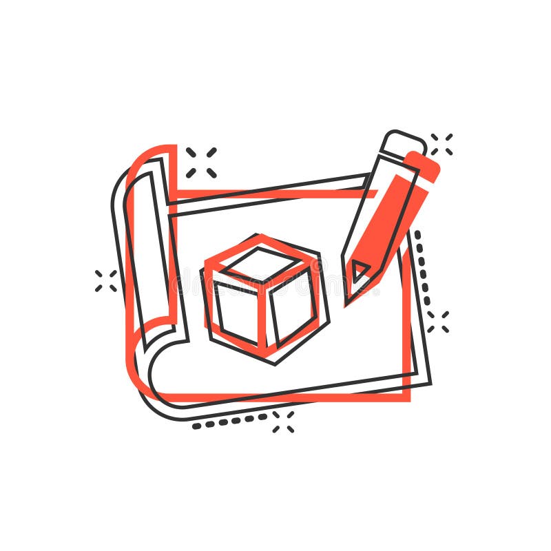 Prototype Icon In Comic Style. Startup Cartoon Vector Illustration On ...