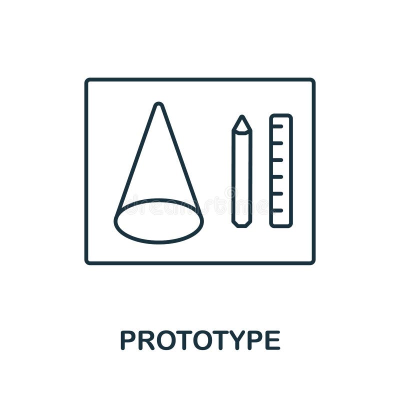 Prototyping Icon. Simple Line Element Prototyping Symbol for Templates ...