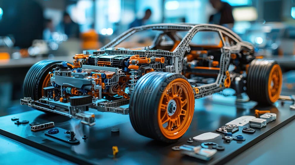 A Prototype Model with Labeled Parts and Features Stock Illustration ...