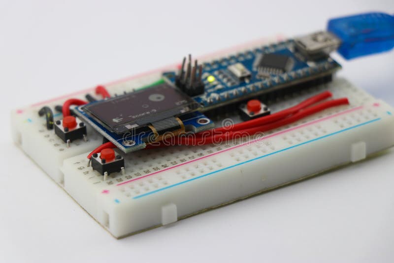 Prototype Project Built on Breadboard with OLED Display and ...