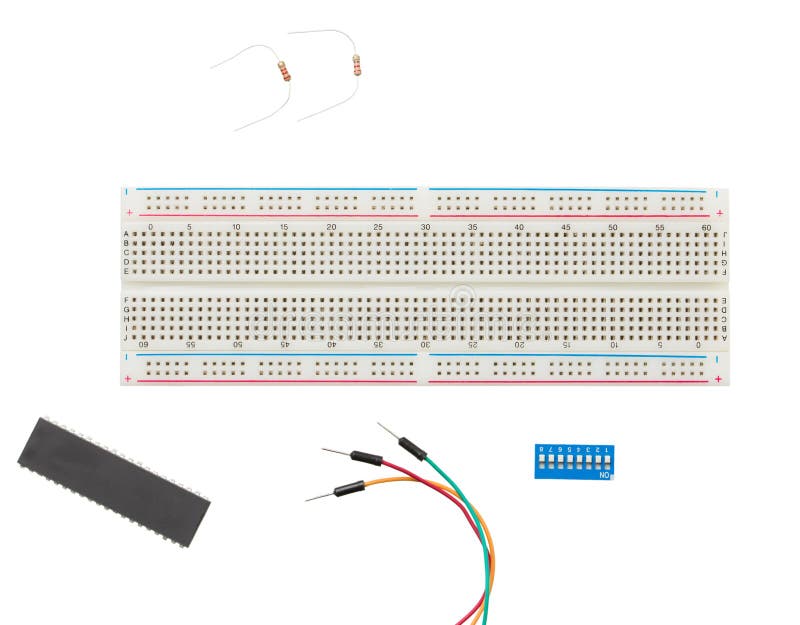 Prototype Solderless Electrical Breadboard Stock Photo - Image of ...