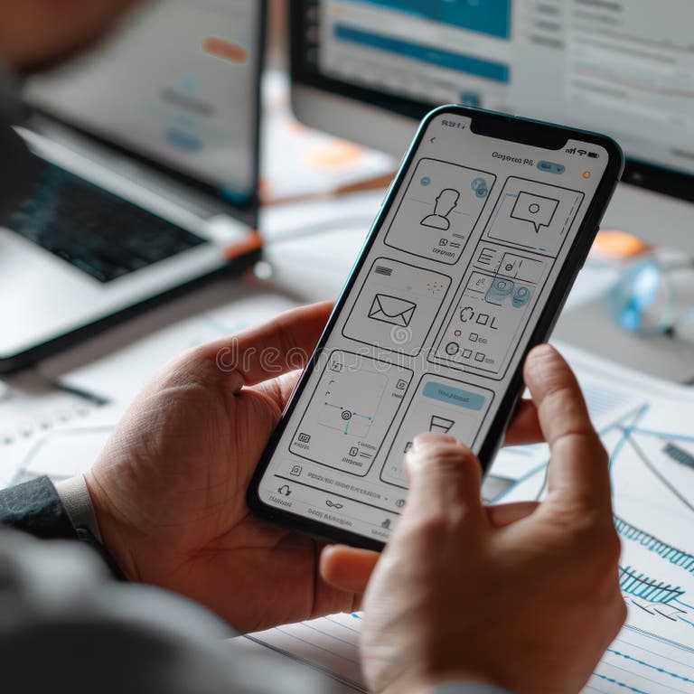 Prototype Testing for Mobile App Ui Design Software Graphic Development ...
