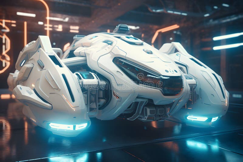 Prototype Vehicle of the Future. Neural Network AI Generated Stock ...