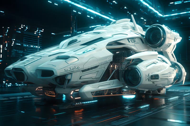 Prototype Vehicle of the Future. Neural Network AI Generated Stock ...