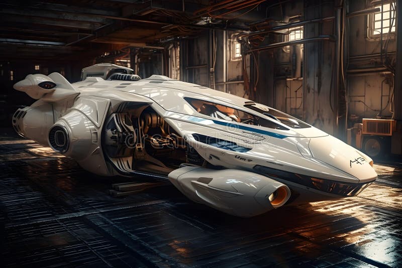 Prototype Vehicle of the Future. Neural Network AI Generated Stock ...