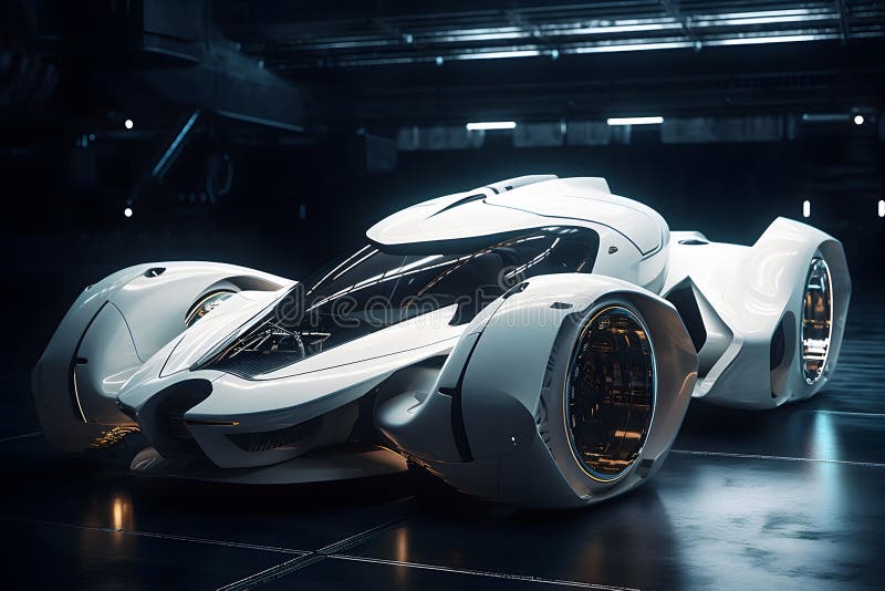 Prototype Vehicle of the Future. Neural Network AI Generated Stock ...