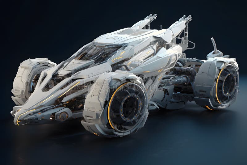 Prototype Vehicle of the Future. Neural Network AI Generated Stock ...