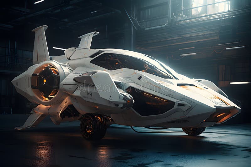 Prototype Vehicle of the Future. Neural Network AI Generated Stock ...