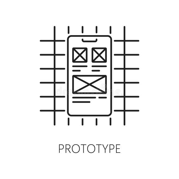 Prototype Web App Develop And Optimization Icon Stock Vector
