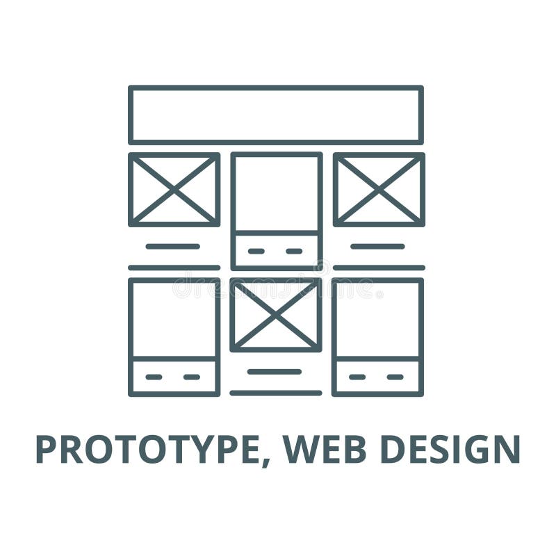 Prototype Line Icons, Signs, Vector Set, Linear Concept, Outline ...