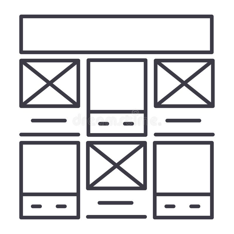 Prototype Line Icons, Signs, Vector Set, Linear Concept, Outline ...