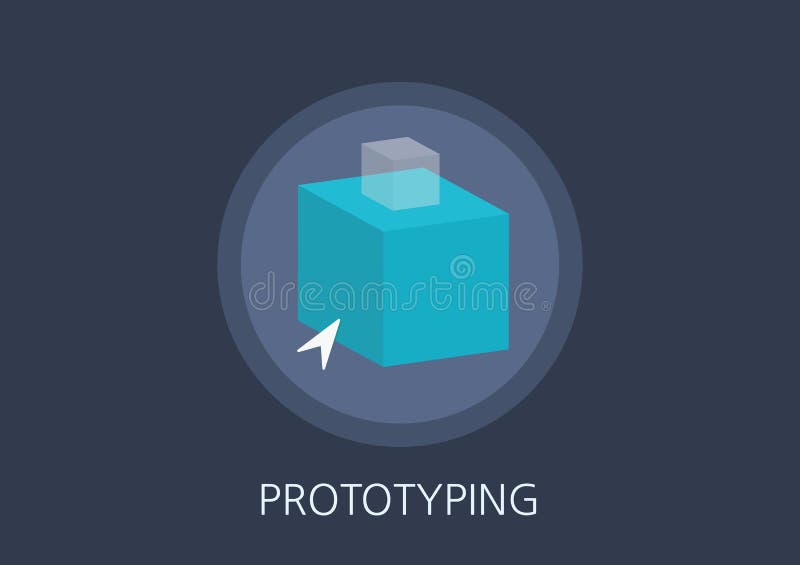 Prototyping Concept Flat Icon Stock Vector - Illustration of mobile ...