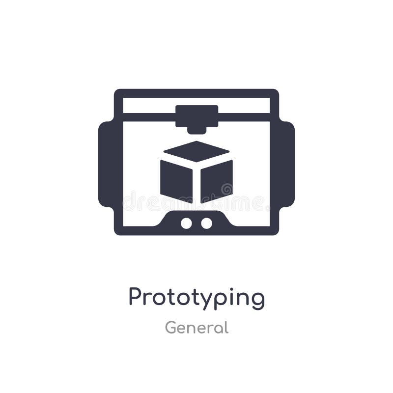 Prototyping Icon. Simple Line Element Prototyping Symbol for Templates ...