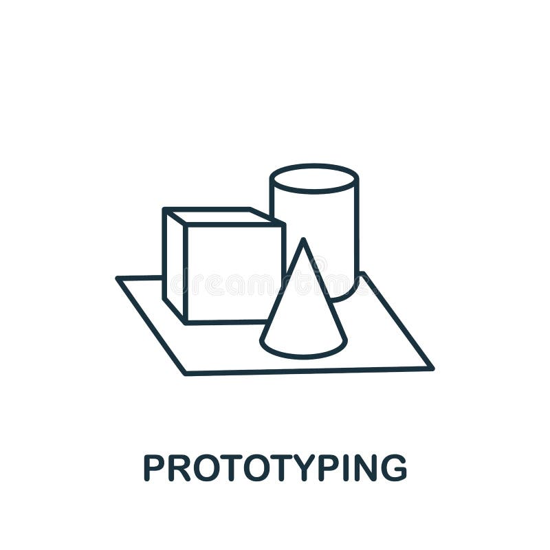 Prototyping Icon. Simple Line Element Prototyping Symbol for Templates ...