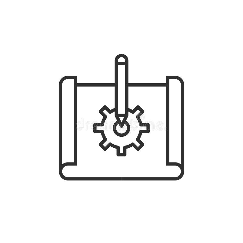 Prototyping Icon. Simple Line Element Prototyping Symbol for Templates ...