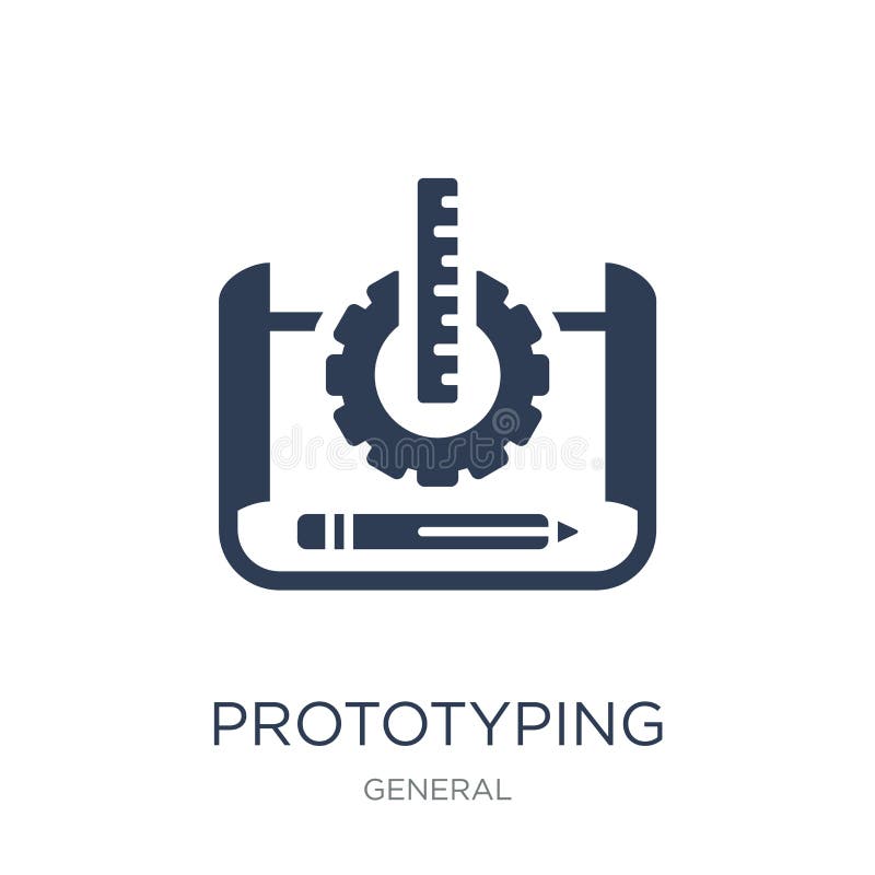 Prototyping Icon. Trendy Flat Vector Prototyping Icon on White B Stock ...