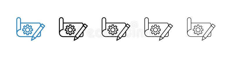 Prototyping Icon Vector Set on White Background Stock Vector ...