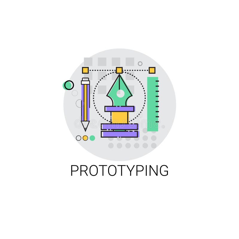 Prototyping Innovation Building Creation Icon Stock Vector ...