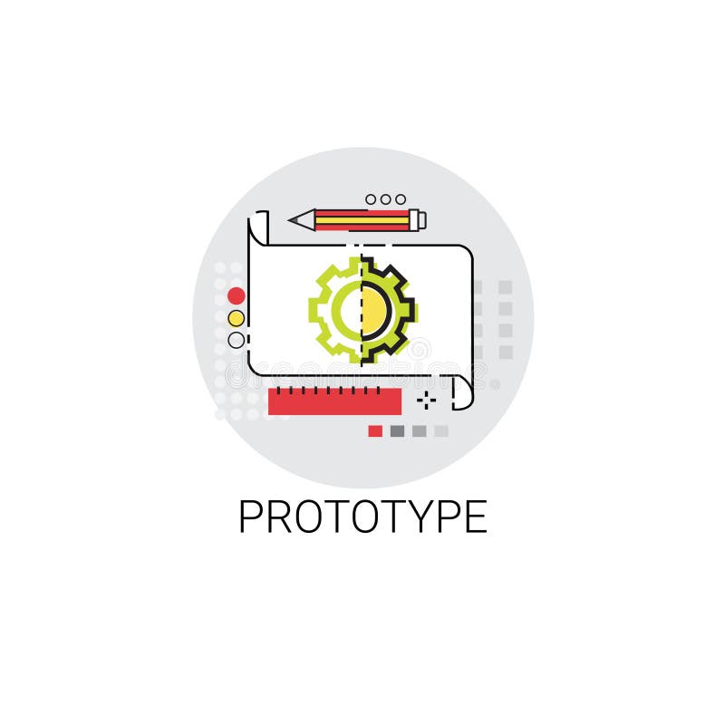 Prototyping Innovation Building Creation Icon Stock Vector ...
